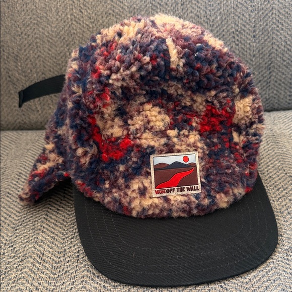 Vans | Accessories | Vans Off The Wall Multicolored Fuzzy Winter Cap ...